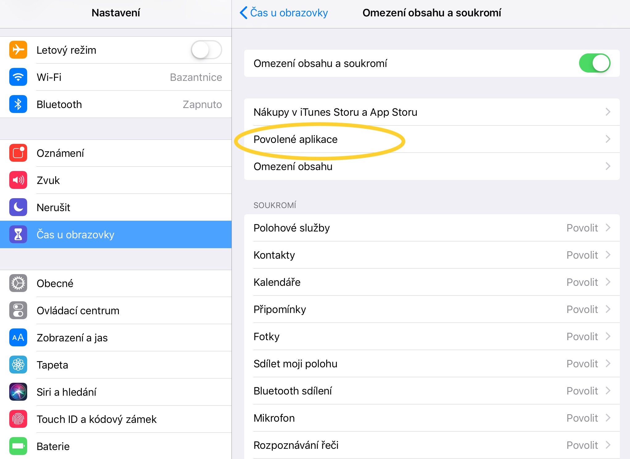 Funkce „OMEZENÍ“ v iOS 12 zmizela?